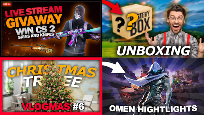 Design thumbnails for youtubers and streamers by Ciacho01 | Fiverr