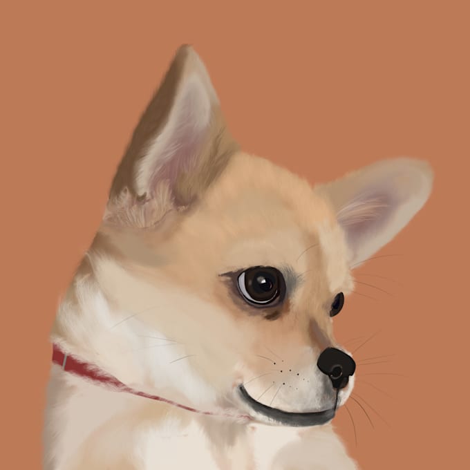 Custom digital dog portraits by Ksukhovarova | Fiverr
