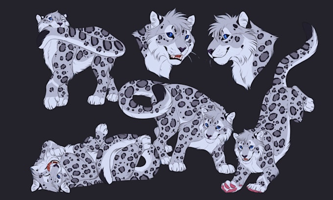 Draw reference sheet for your furry, fursona character design, oc, ref ...