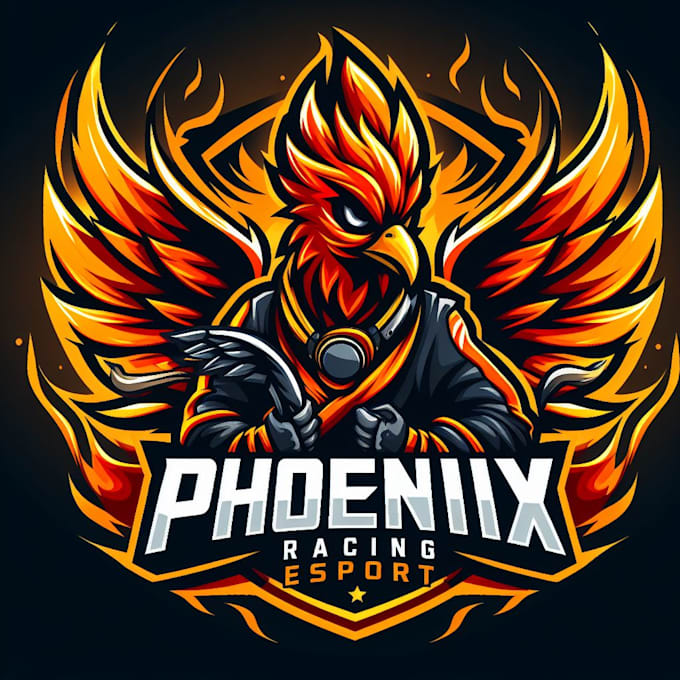 Make modern phoenix racing esport mascot logo by Donny_lake | Fiverr