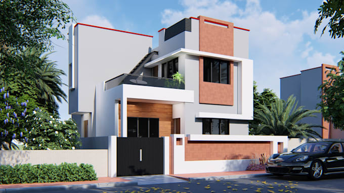 Create exterior elevation and interior designs 3d models with realistic ...