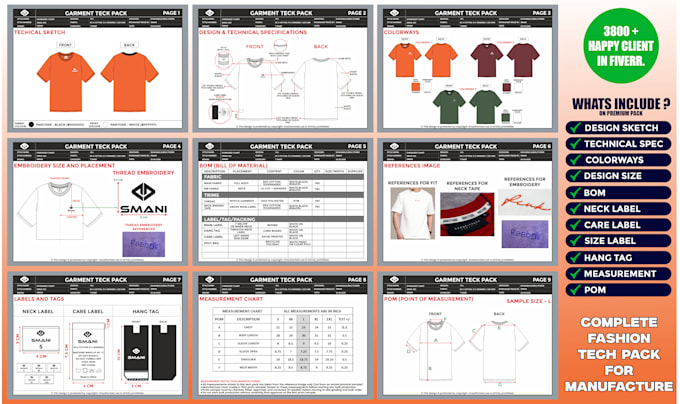 Create complete factory ready fashion tech packs for manufacturing by ...