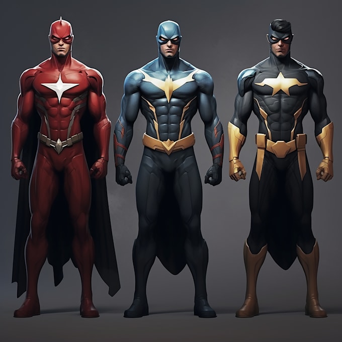 Draw superhero character design art by Streeceawhale | Fiverr