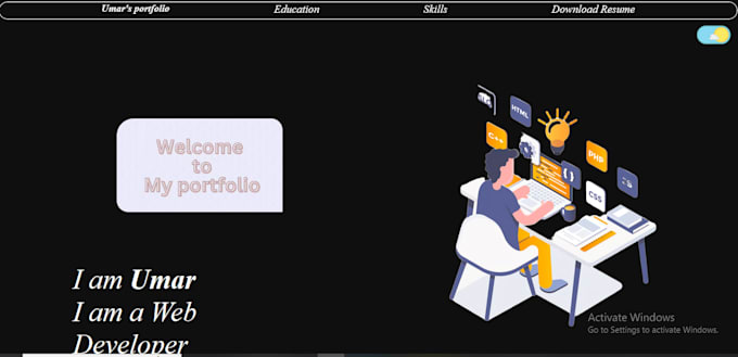 Do portfolio website development using html css javascript by Mianumar1111 | Fiverr
