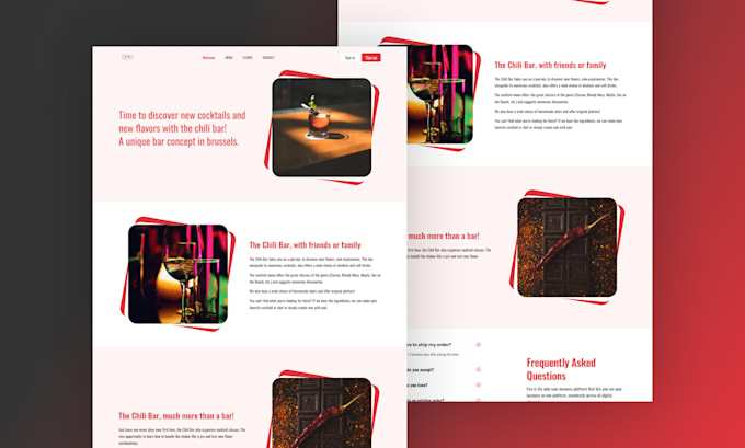 Design a creative landing page and unique website ui ux mockup with ...