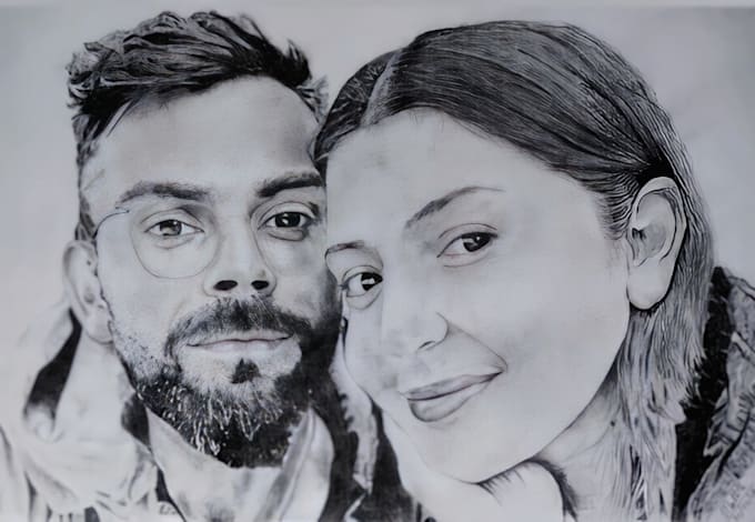 Draw pencil sketch portrait from photo and make time lapse by Elite_mc ...