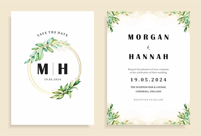 Make a beautiful wedding invitation card by Artdesign99_ | Fiverr