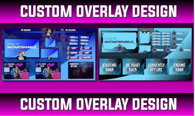 Create custom twitch and kick overlays for you by Humza_naseem | Fiverr
