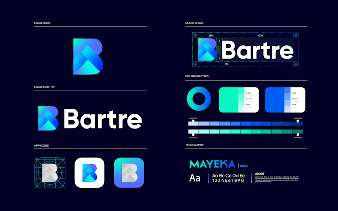 Design modern business logo with brand style guide and brand identity ...