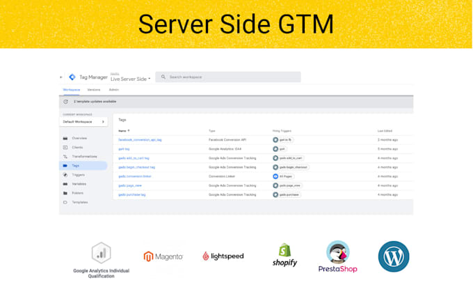 Setup your server side tagging container by Cjp_online | Fiverr