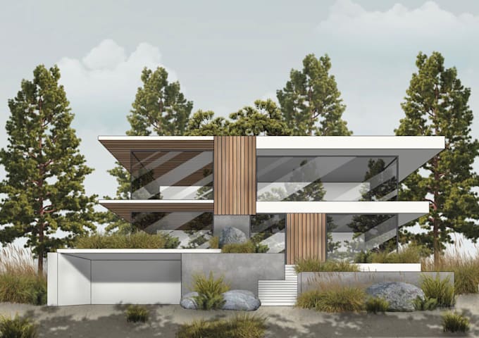 Procreate sketch house drawing architecture visualization by ...