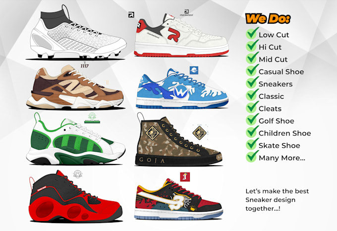 Make a custom shoe or sneaker design with tech pack by Irfansyahfir ...