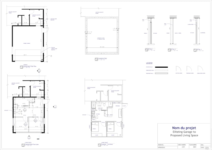 Draw 2d architectural plans and for building permit by Basselzain | Fiverr