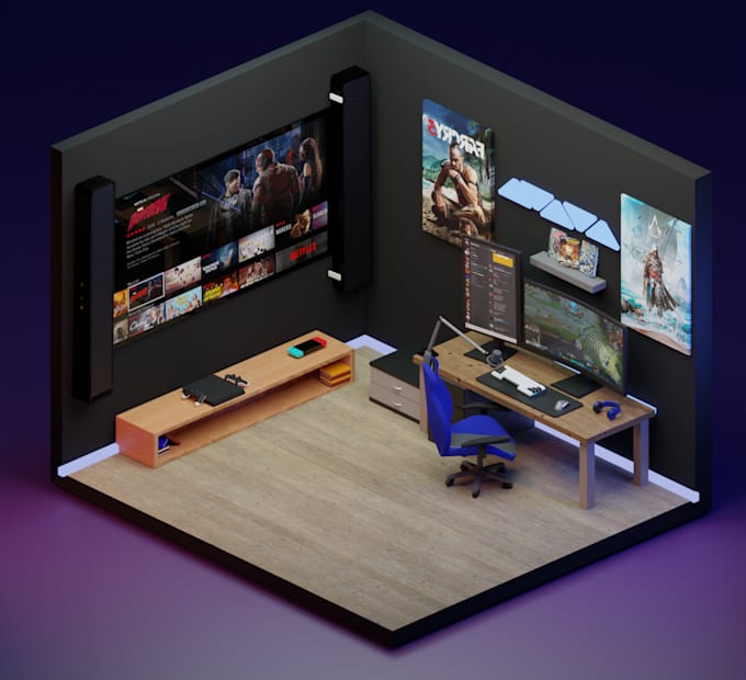Create 3d isometric designs for you by Saad_2p7 | Fiverr Create 3d isometric designs for you by Saad_2p7 | Fiverr