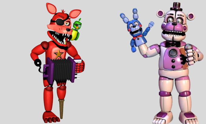 Créer et modéliser un modèle 3d personnalisé du personnage fnaf, nfsw ...