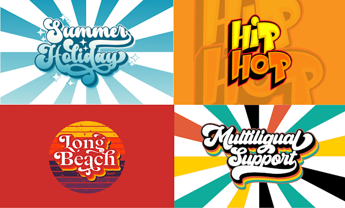 Do retro typography custom hand lettering, t shirt, vintage font ...