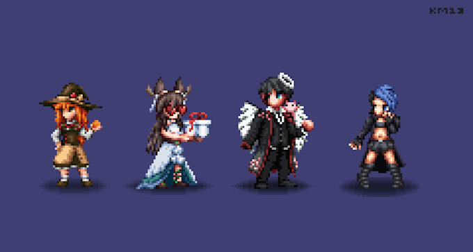 Make your anime style pixel art character commission by Kingmaster13 ...