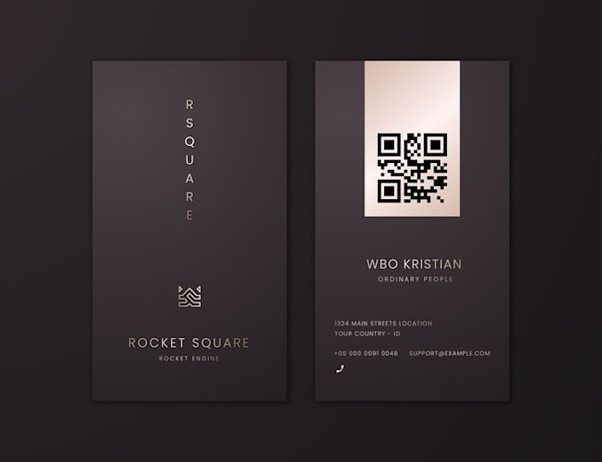 Do unique professional luxury business card with qr code within 5 hours ...