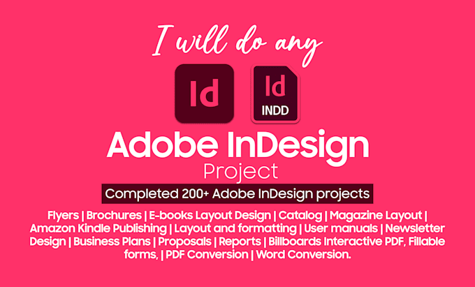 Do any graphic design work in adobe indesign by Samiulshaonsuku | Fiverr