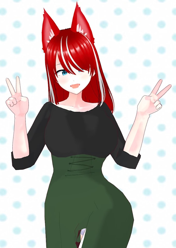 Create cute vroid commission design or chibi 3d model rigging for ...