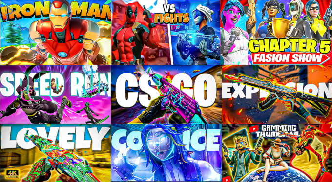 Create gaming thumbnails for fortnite, csgo, valorant by Farhad ...