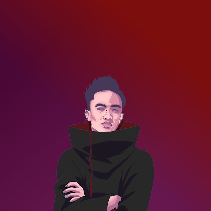 Illustrate stunning portraits turn yourself into pain akatsuki by ...