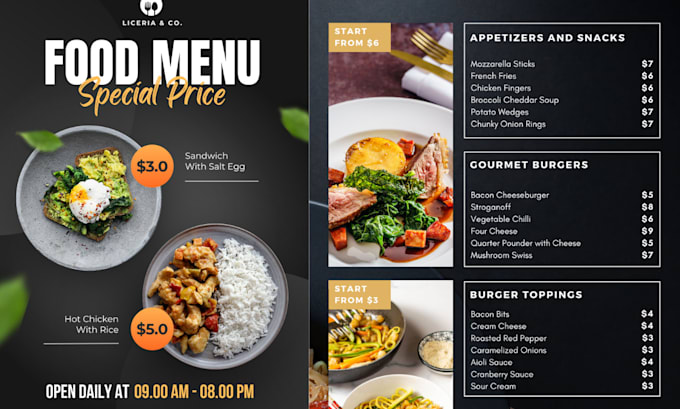 Create a custom menu design, restaurant menu and food menu by Lmuzamil ...
