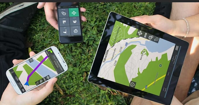 Geolocation app, location tracker, street map app, gps app, tracking ...