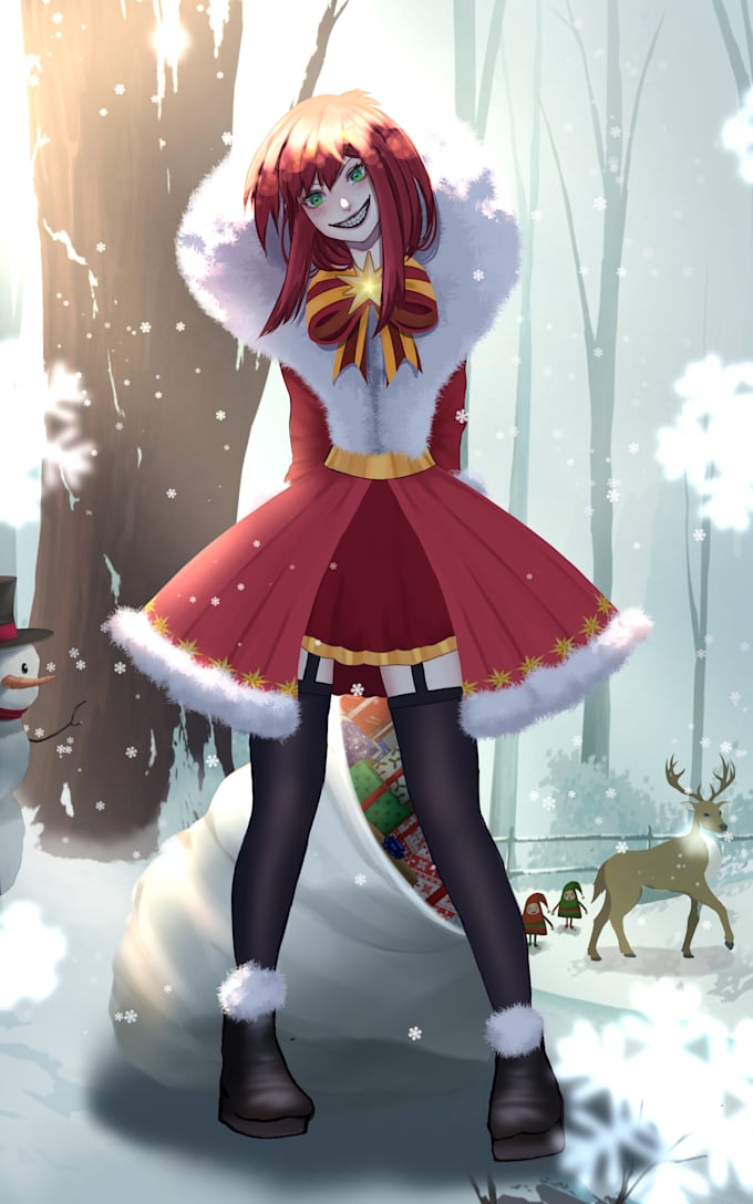 Darw anime fanart original character cartoon by Atthik | Fiverr