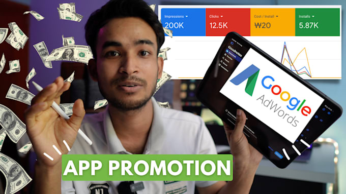 Do mobile app promotion, app install on google ads by L33tgaming | Fiverr