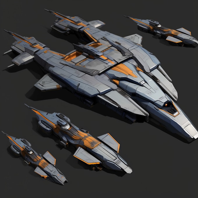 Create a spaceship concept art for you by Cesiaer | Fiverr