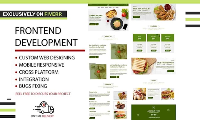 Be your front end developer, html, css, bootstrap design, react by Aroosaehsanulla | Fiverr