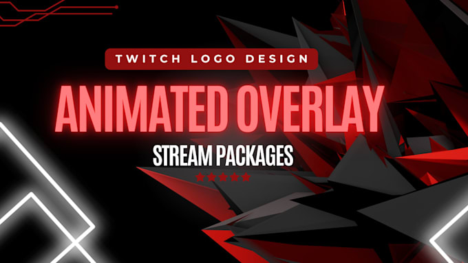 Design twitch logo, stream animated overlay twitch stream package ...