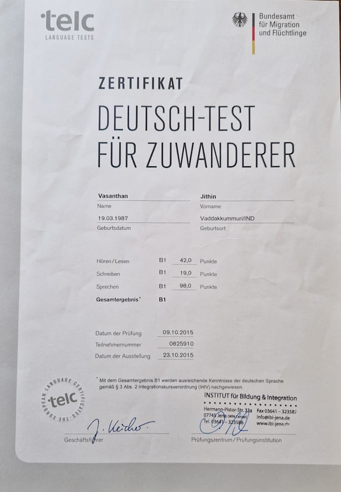 Teach german a1 level course for beginners by Jithinvasanthan | Fiverr