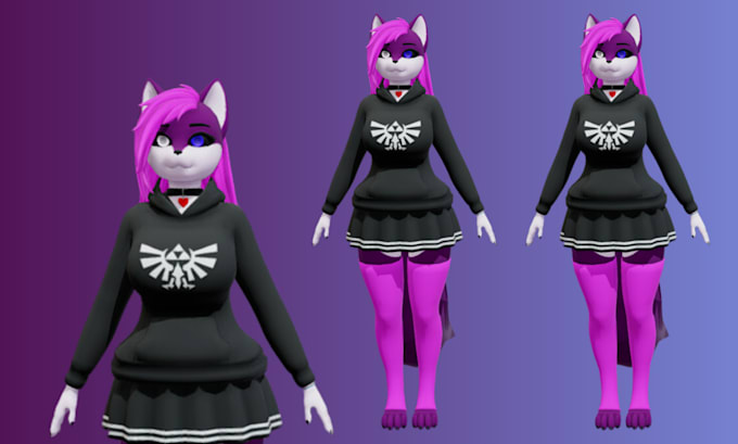 Do commision for vrchat, vr character, 3d model, vrchat avatar, vrc ...