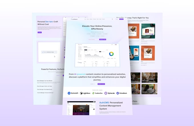 Develop stunning next js landing page by Alifbinhossain_ | Fiverr