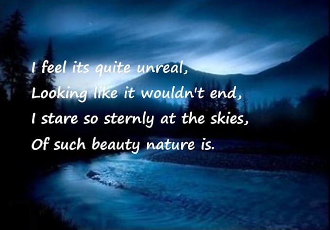 Write an inspiring poem on anything in 24 hours by Prince_writerr | Fiverr