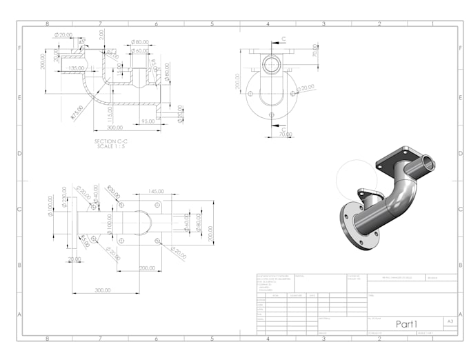Do 3d modeling and 2d drawing and fea analysis in solidworks by Bouzidi ...