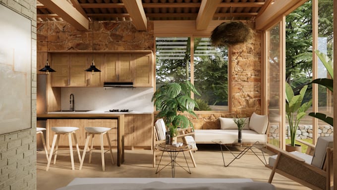 Render realistic interior architecture project by Oscahdz | Fiverr