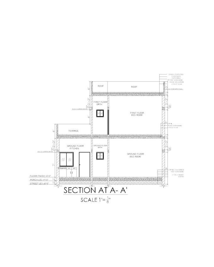 Do your 2d floor plans,there elevation and section drawings by Abdulrehman05j | Fiverr