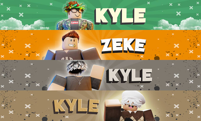 Make a roblox youtube channel banner by Kylebns | Fiverr