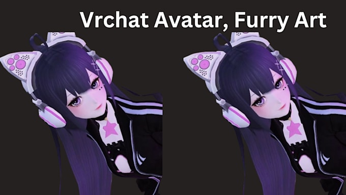 Rig and model 3d vrchat avatar, vr chat, vtuber, furry avatar, vrm for ...