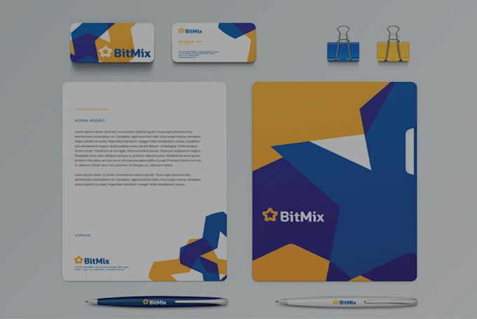 Create corporate visual identity package with minimalist logo by ...