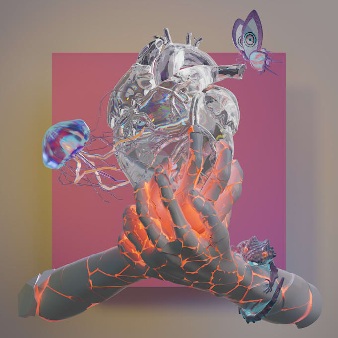 Design your album cover in 3d style by Emmaavgo | Fiverr