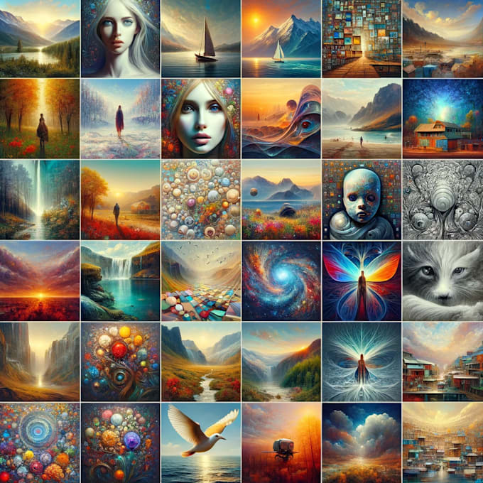 Create 2 unique ai generated images using dalle by Themagicjacket | Fiverr