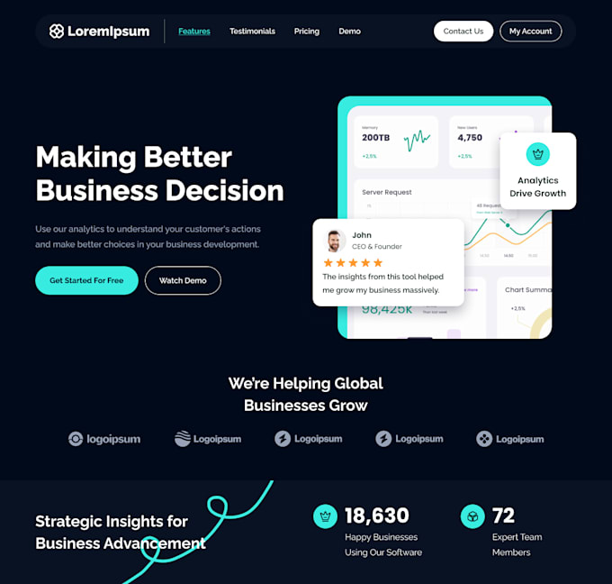 Build frontend landing page html website by Cloud_glow | Fiverr