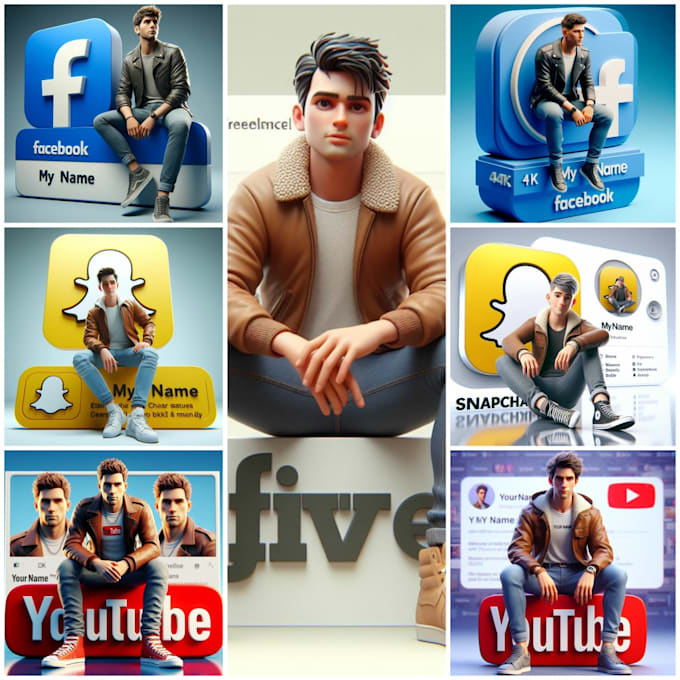 Create custom ai 3d character social media profile by Osammah | Fiverr