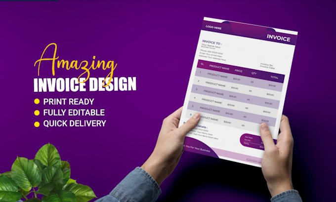 Create amazing invoice, fillable pdf form design templates by ...