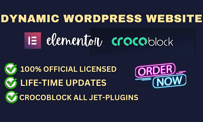 Build dynamic wordpress website powered by jet engine, elements, and crocoblock by Devdurjo | Fiverr
