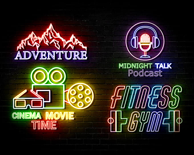 Design 2 awesome neon light logo or neon sign in just 12 hours by ...